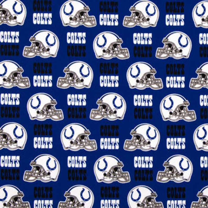 Indianapolis Colts NFL Fabric Traditions Football 100% Woven - Etsy