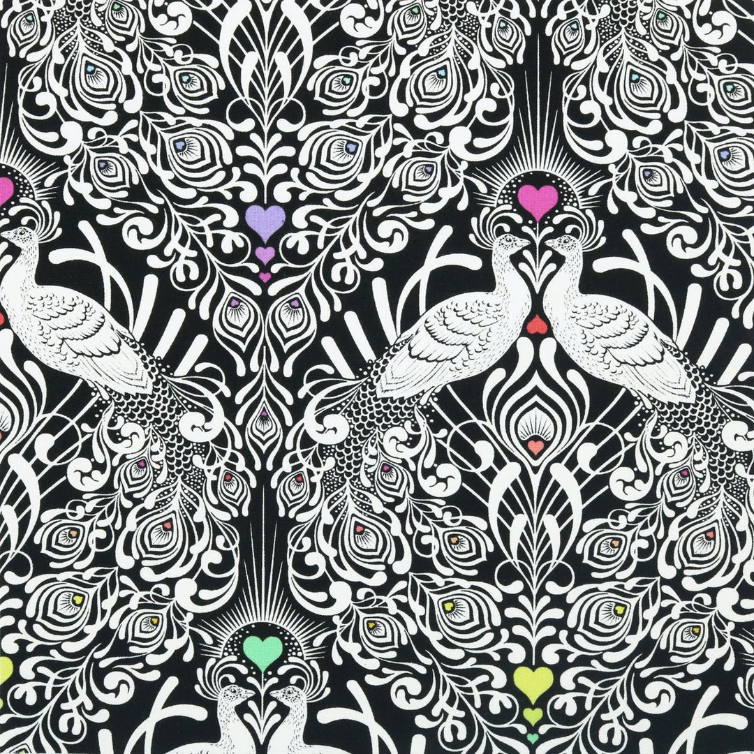 Tula Pink Tall Tails in Ink Linework for Free Spirit Fabrics 100% Woven ...