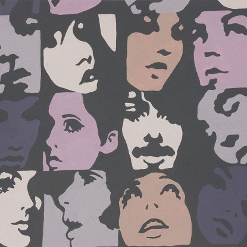 People Crowd Fabric - Etsy