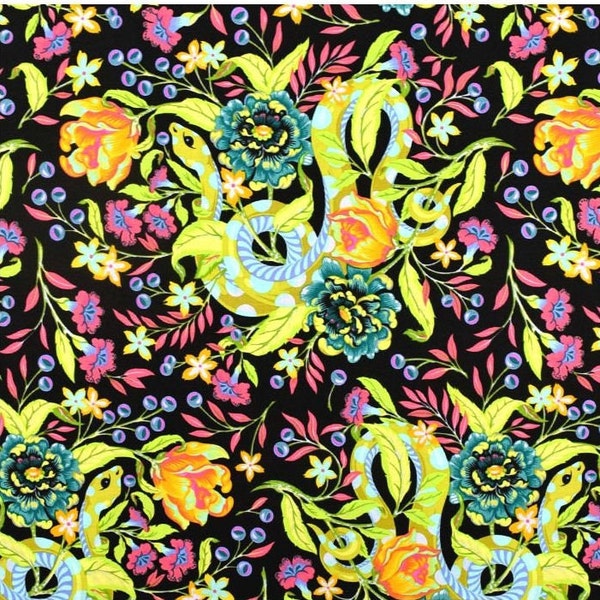 Tula Pink Snake Fabric - Etsy
