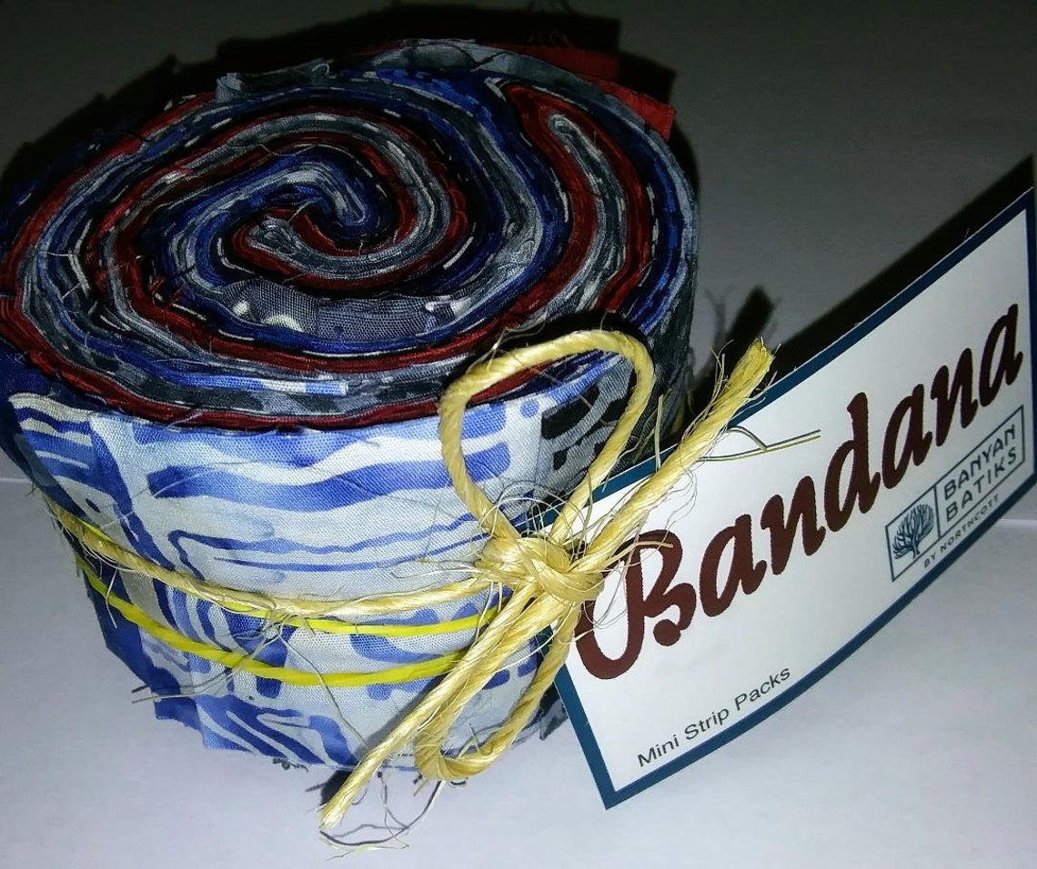 Bandana Banyan Batiks By Northcott Fabrics 20 Mini Strips X 2 Etsy