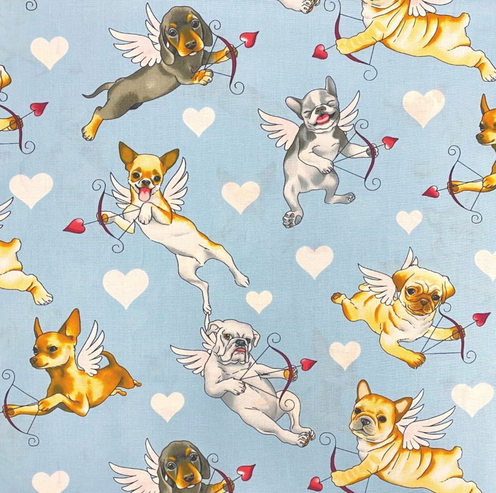 Puppy Love Alexander Henry Nicole's Prints Angel Dogs 1 - Etsy