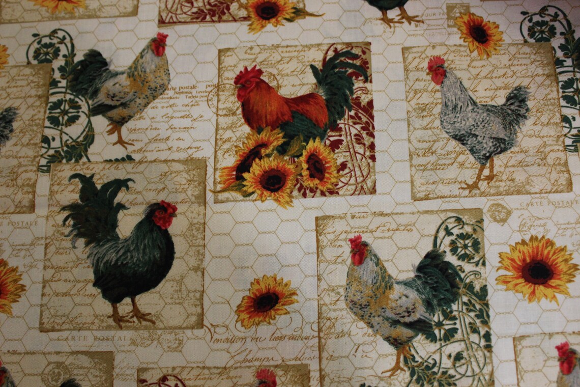 French Roosters by Rebecca Baer for Penny Rose; LAST 26 INCHES C5070 ...