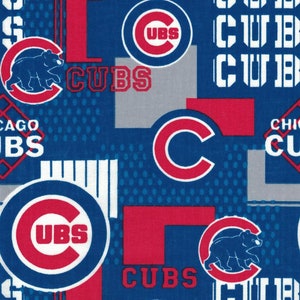 Chicago Cubs Fabric Traditions Baseball; 100% Woven Cotton Quilting ...