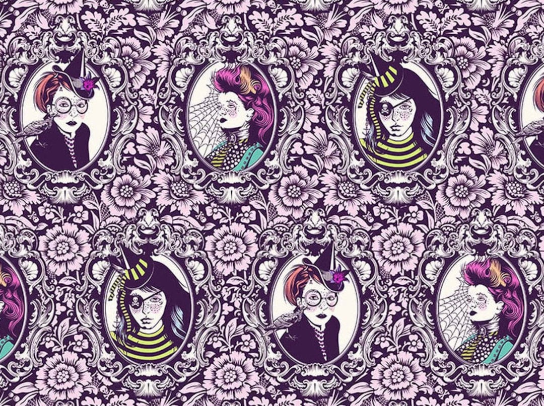 Tula Pink Nightshade Deja Vu Mini Coven in Nerium; 100% Woven Cotton ...
