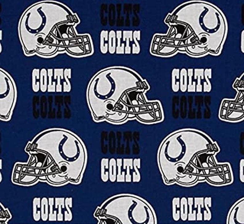 Indianapolis Colts NFL Fabric Traditions Football 100% Woven - Etsy