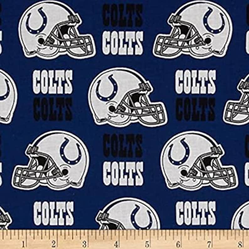 Indianapolis Colts NFL Fabric Traditions Football 100% Woven - Etsy