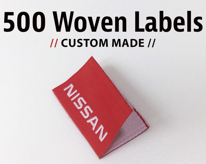 500 Custom Woven Label Hem Tag Sewing Labels Clothing Label | Etsy