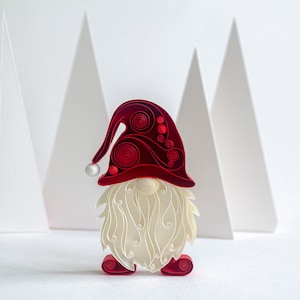 Quilling Gnome Template: Winter Paper Craft Pattern (JPG & PDF Digital ...