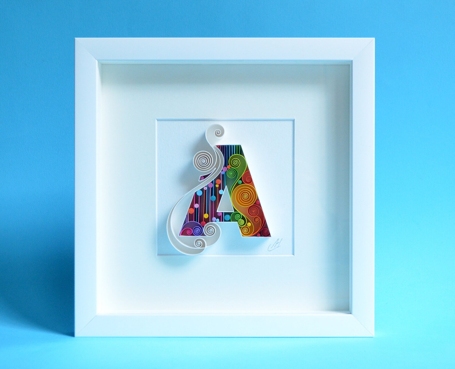 M Quilled Wall Paper Art Letter M Quilling Paper Art - Etsy