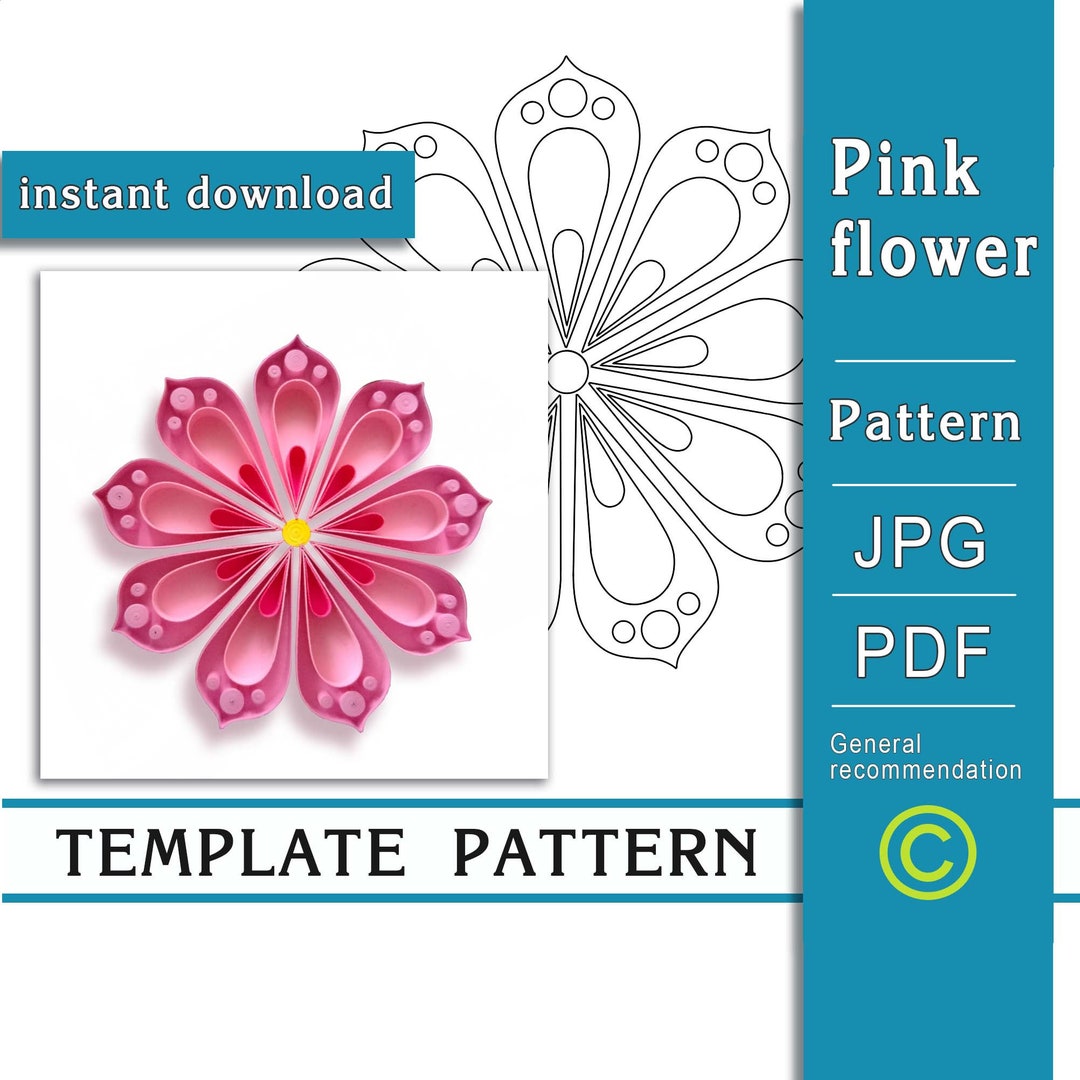 Quilling Flower / Quilling Paper Art / ONLY Pattern / ONLY Template ...