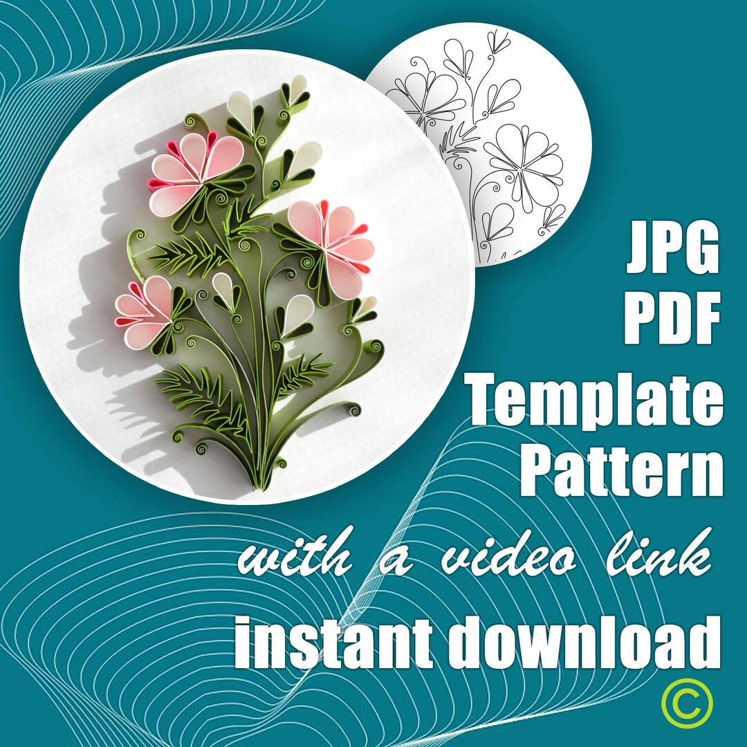 Flower Quilled / Quilling Paper Art / Template / Pattern / With a Video ...
