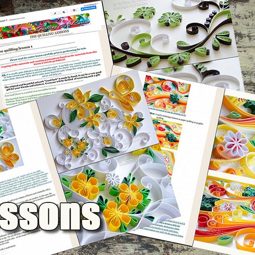 Two Quilling Lessons Demo PDF Art Tutorial Digital Book - Etsy