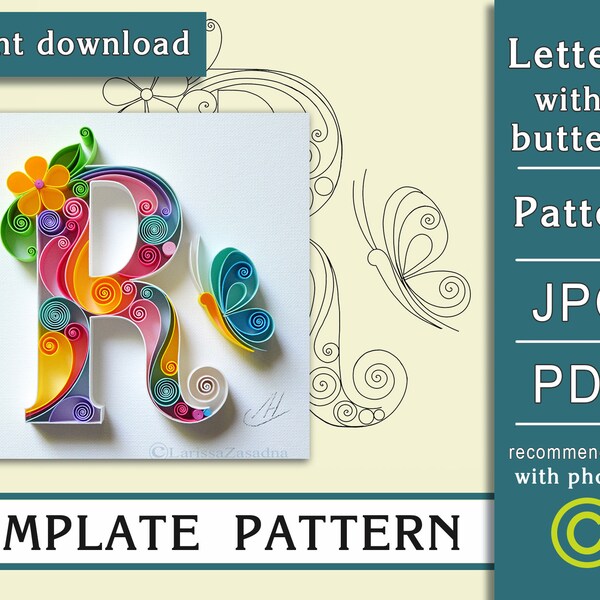 Template R Letter - Etsy