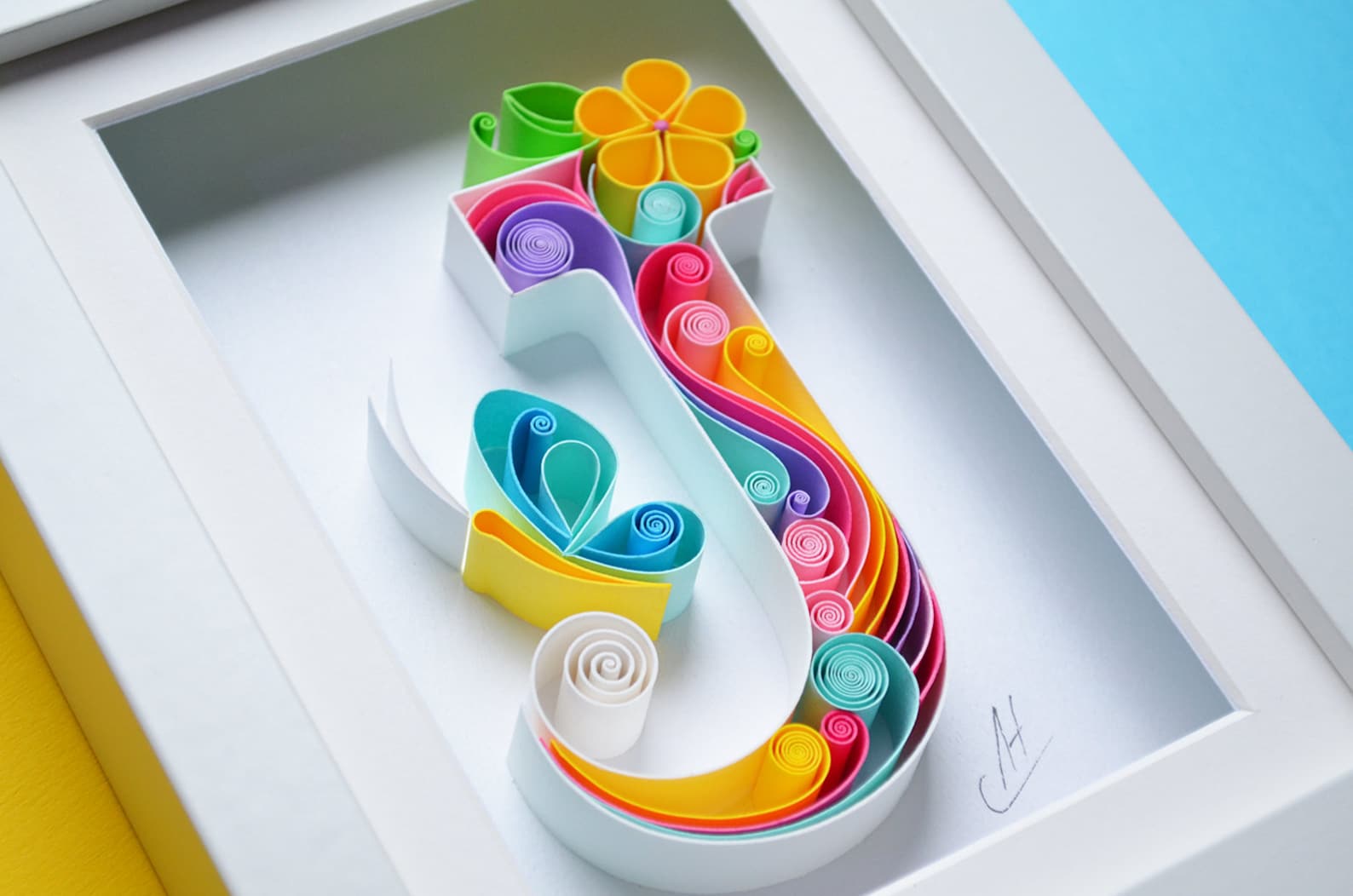 Quilled Paper Letter J Art – Handmade Monogram Gift - Etsy Canada