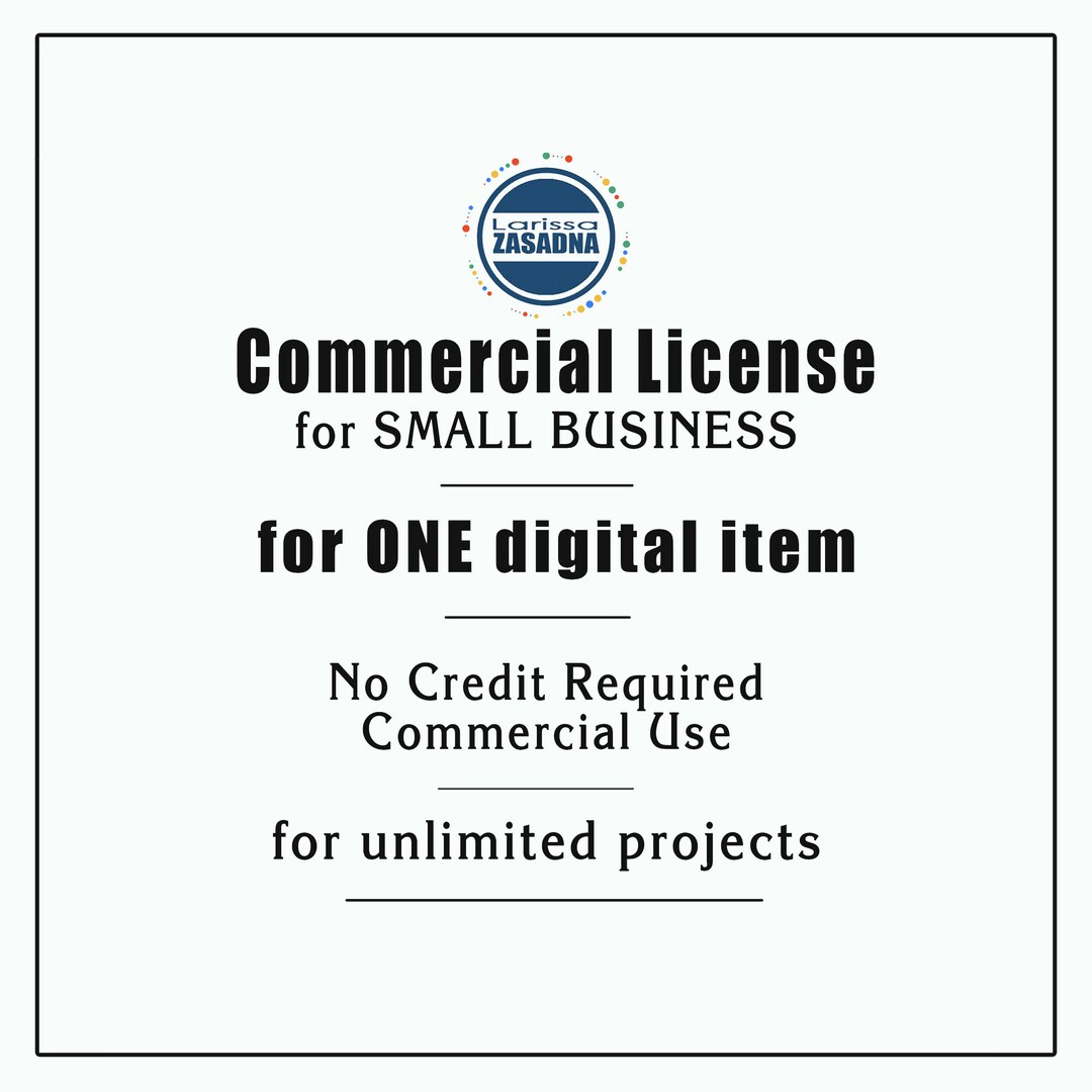 Extended Commercial License for ONE Digital Item / No Credit Required ...