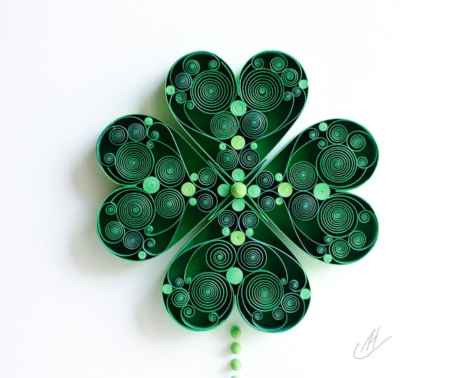 Quilled Shamrocks- Shadow Box- Decoration - Etsy