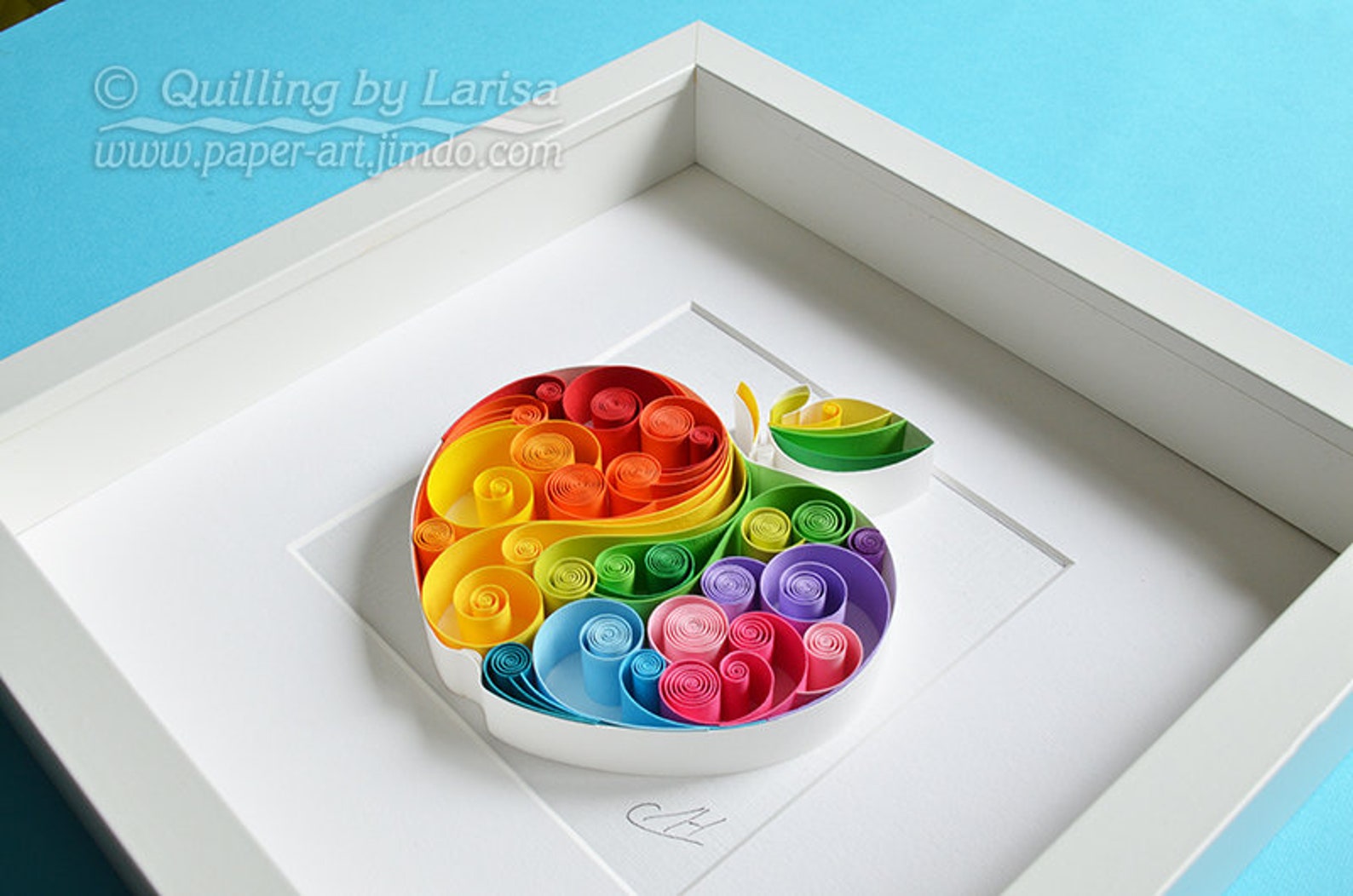 Quilling Paper Wall Art Apple Quilling Art Birthday Gift - Etsy