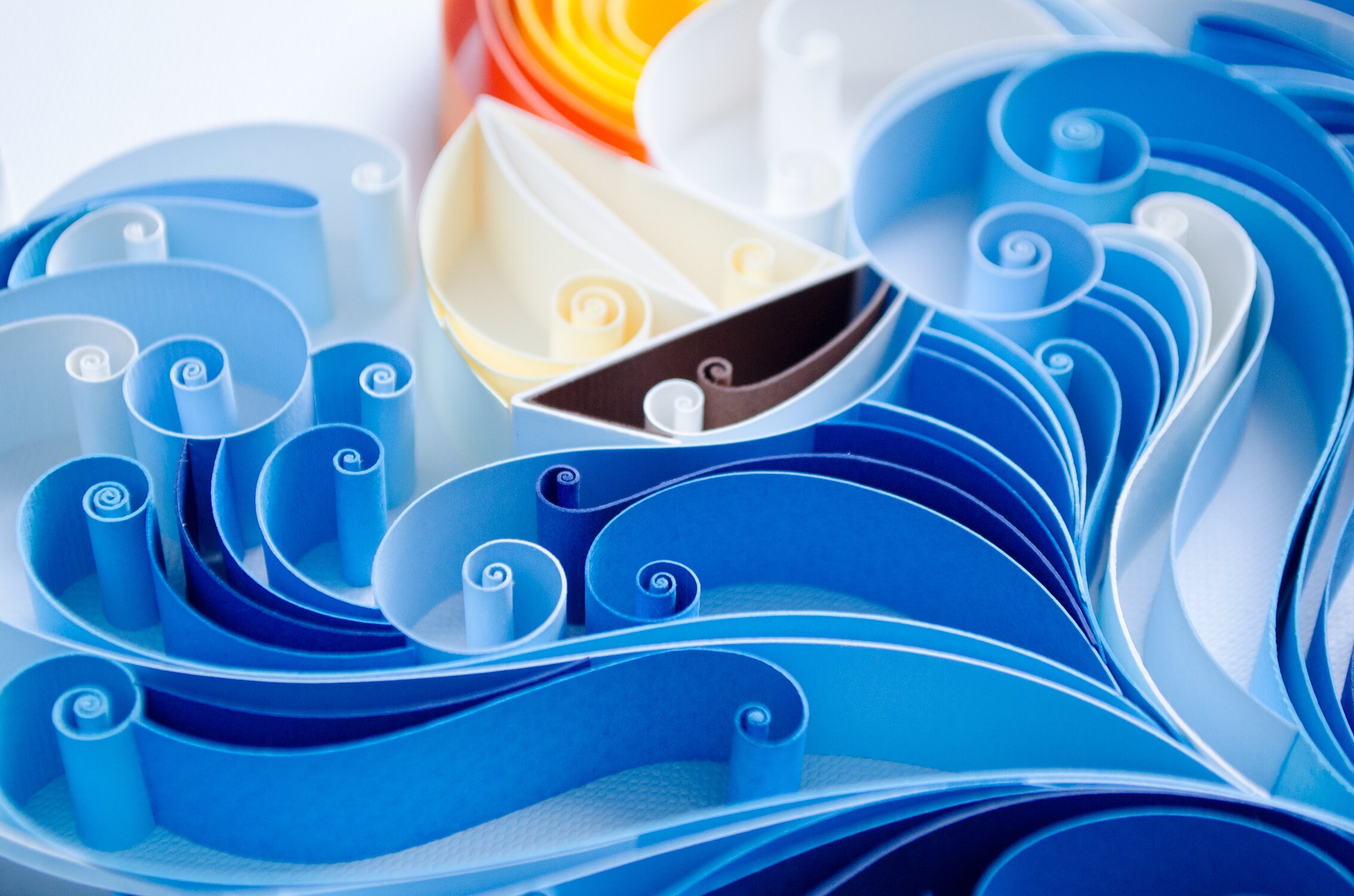 Sailor's Heart Sailboat Ship Quilling Paper Wall Art - Etsy