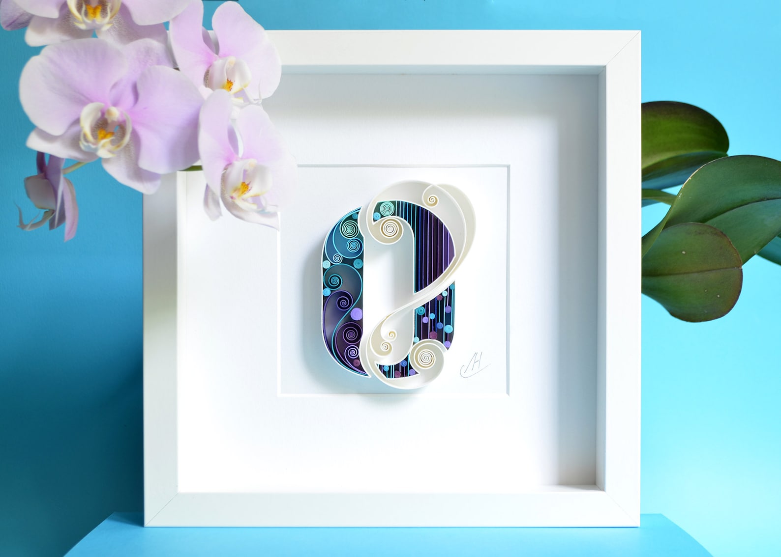 Letter O Quilling Wall Paper Art Custom Framed Monogram | Etsy