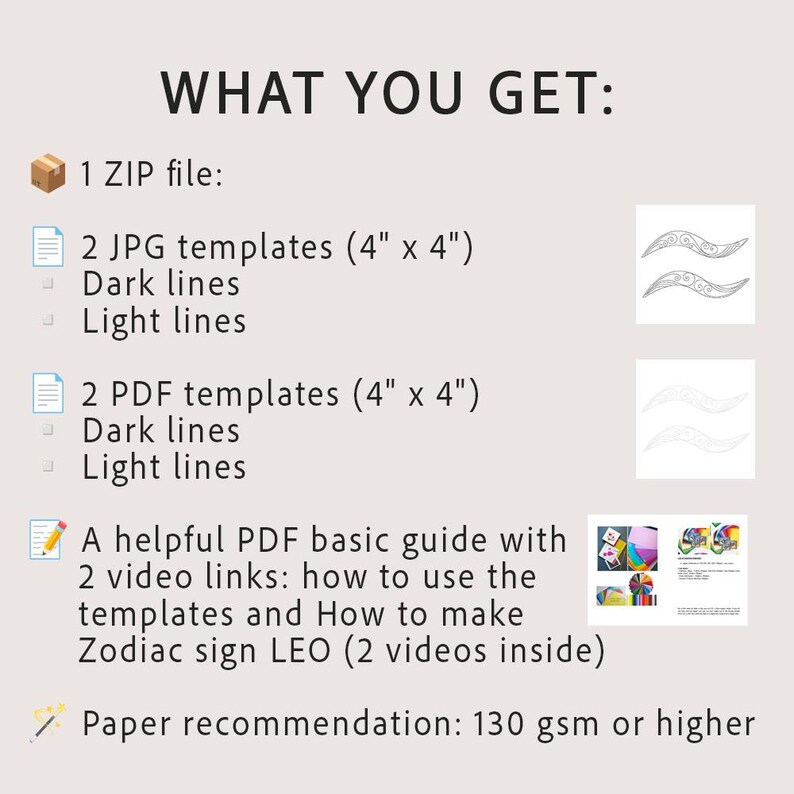 Aquarius Zodiac Quilling Template – DIY Paper Craft Pattern (PDF & JPG ...