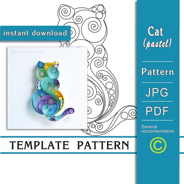 Paper Quilling Cat - Etsy