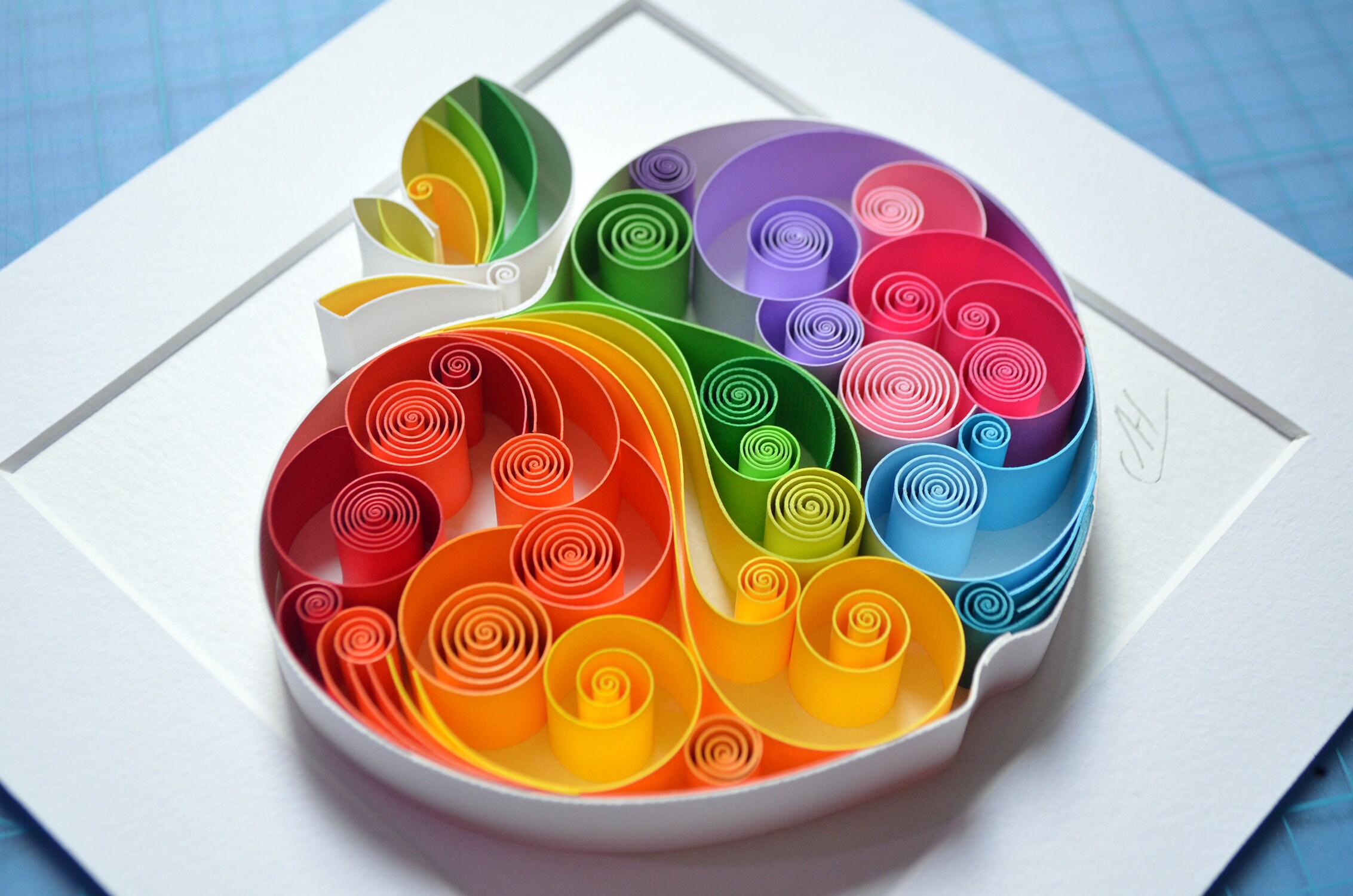Quilling Paper Wall Art Apple Quilling Art Birthday Gift - Etsy