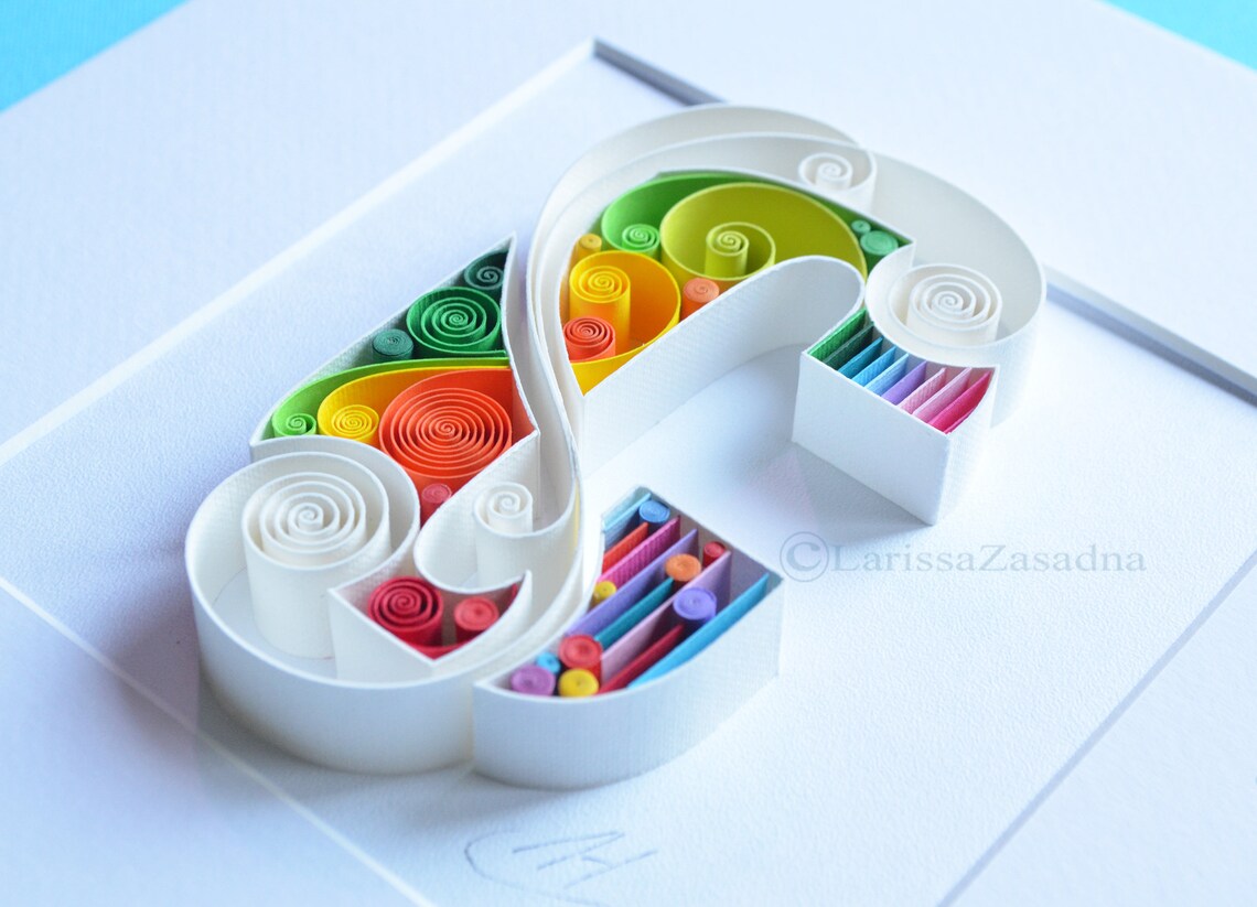 Letter C/quilling Wall Paper Art/custom/paper Art C | Etsy