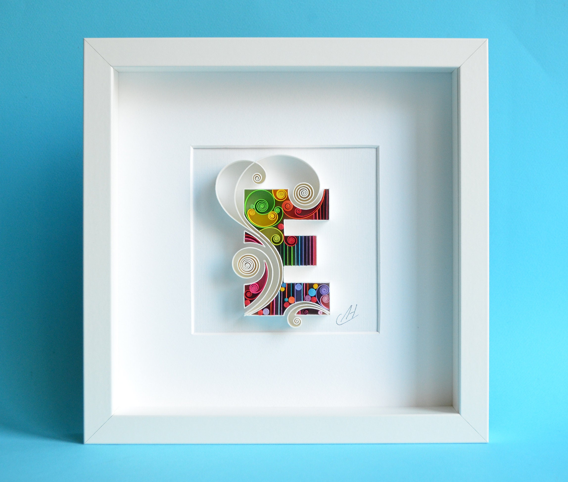 M - Quilled Wall Paper Art - Letter M - Quilling Paper Art ...