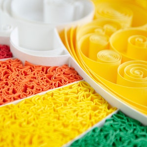 Rainbow, Sun and Clouds - Quilling Paper Wall Art / Colorful Home Decor ...