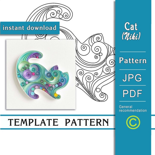 Paper Quilling Cat - Etsy