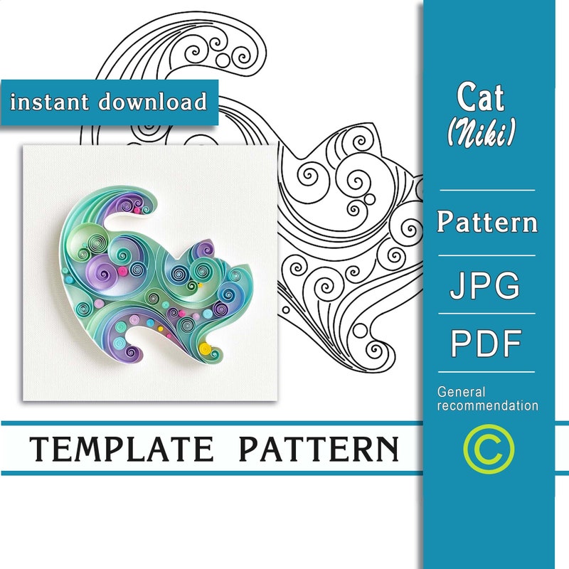Paper Quilling Cat - Etsy