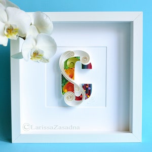 Letter C/quilling Wall Paper Art/custom/paper Art C - Etsy