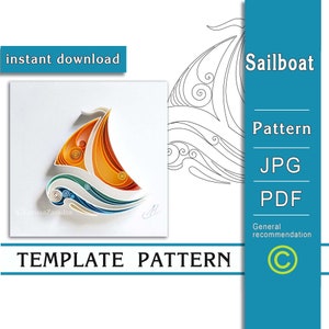 Ship Quilling Template - Etsy