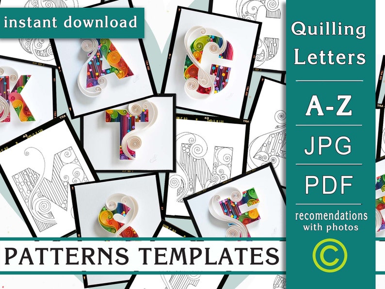 Quilling Alphabet / 26 Letters / Paper Art / How to Make / - Etsy