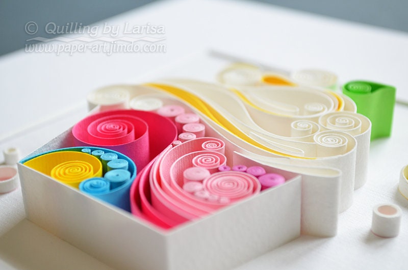 Happy Cupcake - Quilling Paper Wall Art - Handmade Gift - Creative Gift ...