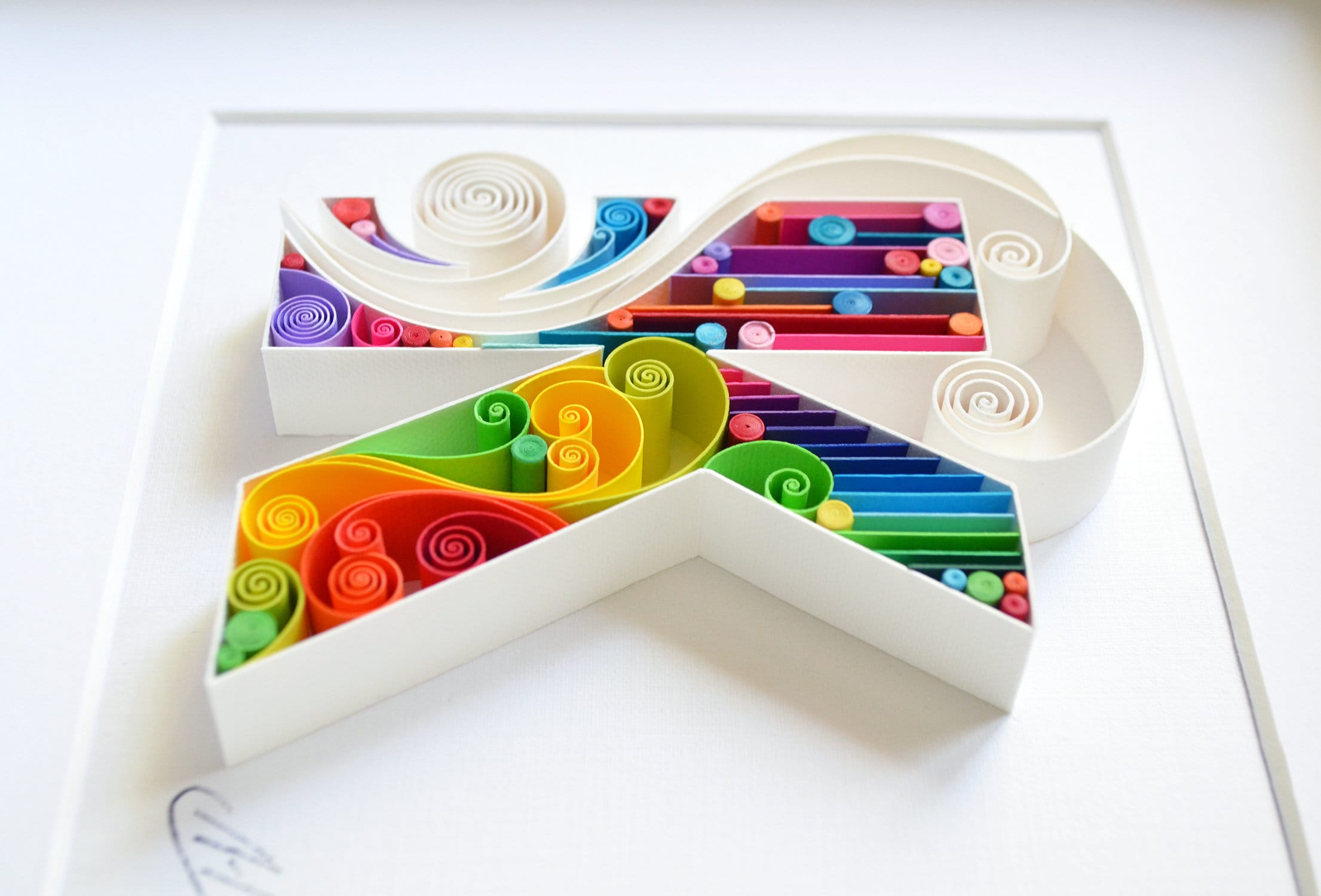 K Quilling wall paper art Letter K Personalised Custom | Etsy