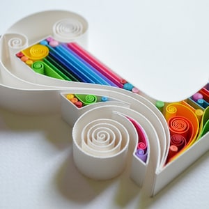 Letter L/quilling Wall Paper Art/custom/paper Art, L, Monogram, Framed ...