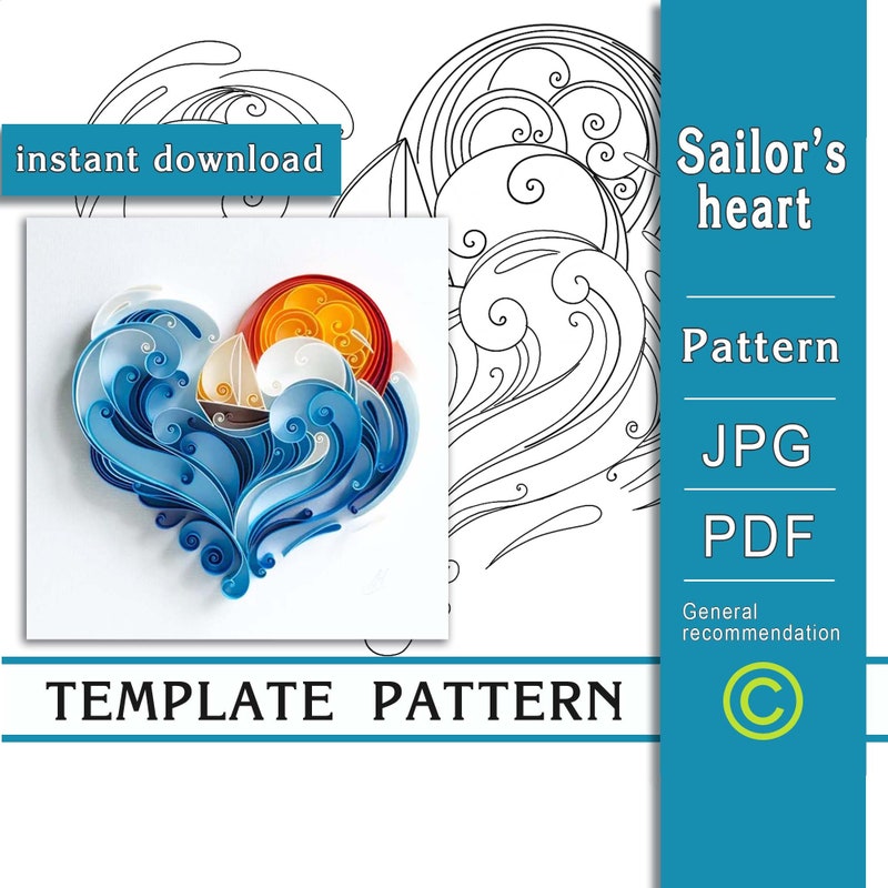 Ship Quilling Template - Etsy