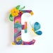 Letter E Quilling Wall Paper Art, Custom, Framed, Monogram ...
