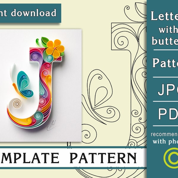 Paper Quilling Letter Template - Etsy