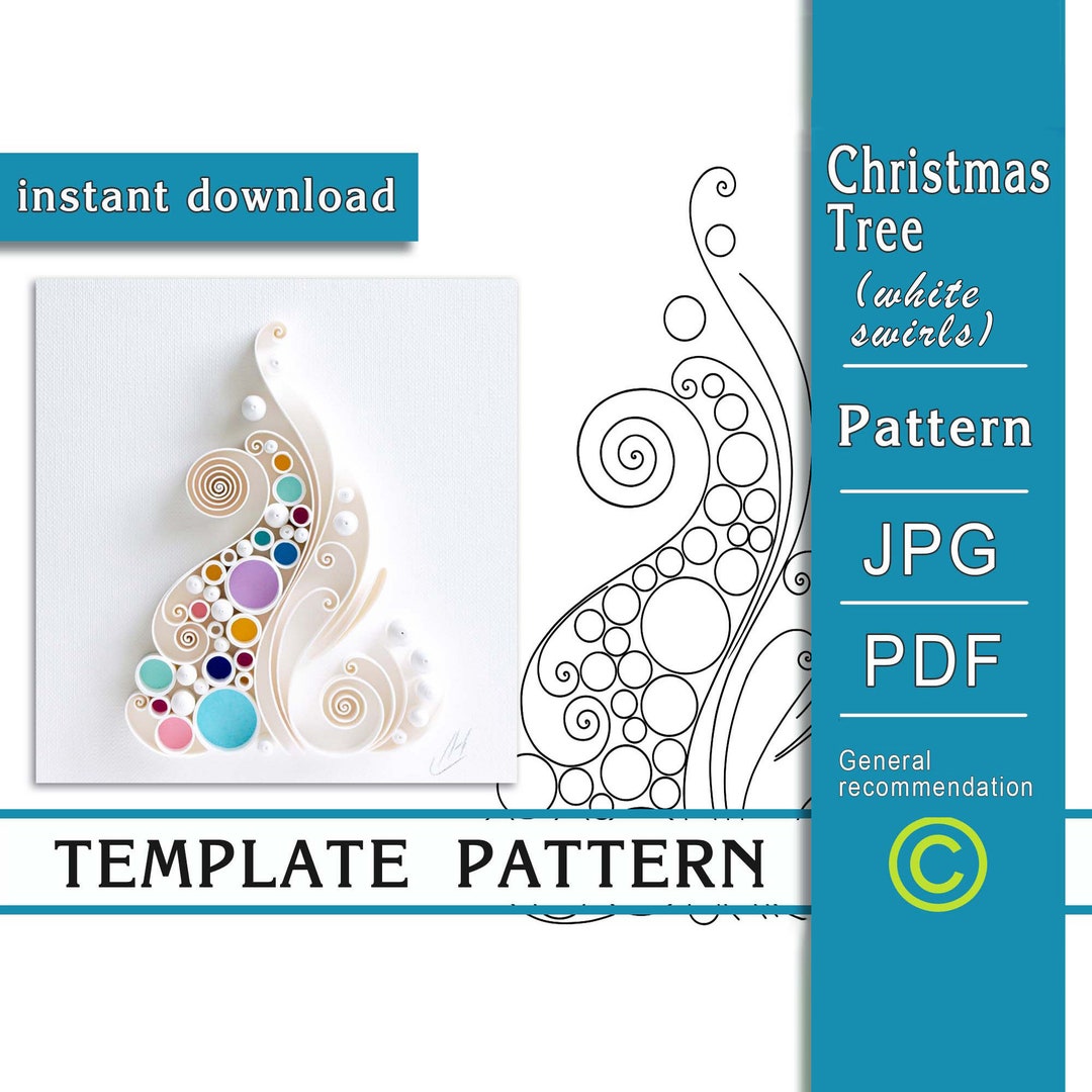 Christmas Tree/ Quilling Paper Art/ ONLY Template/ ONLY Pattern ...