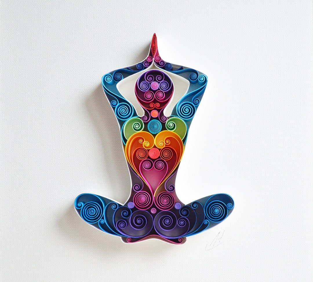 Yoga Paper Art - Yoga Pose - Lotus Art - Quilling - Yoga Studio Decor ...