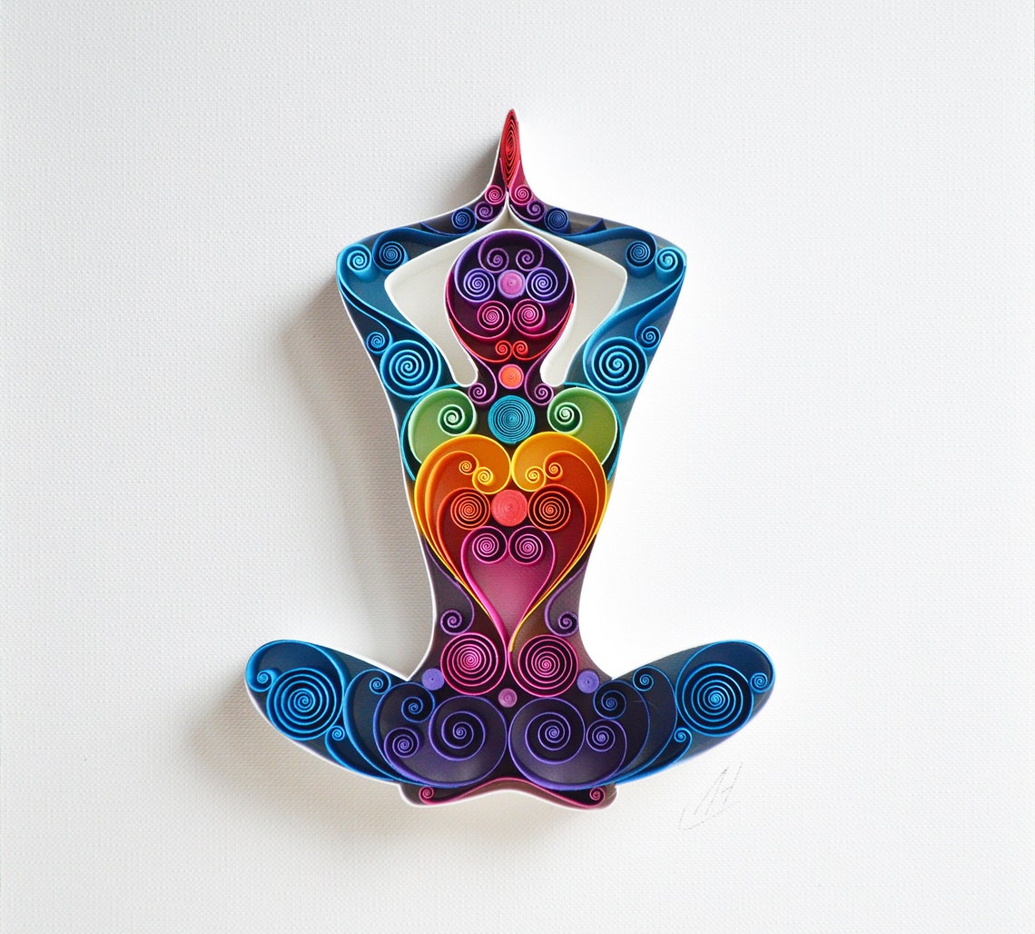 Yoga Paper Art Yoga Pose Lotus Art Quilling Yoga - Etsy