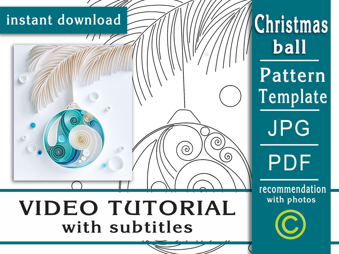 Christmas Ball Video Tutorial With Subtitles / Quilling Paper - Etsy