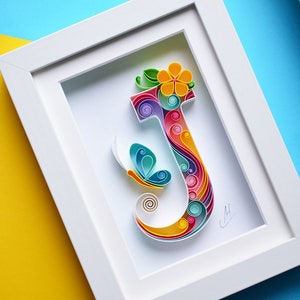 Quilled Paper Letter J Art – Handmade Monogram Gift - Etsy Canada