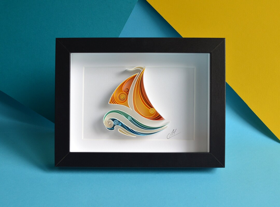 Sailboat/ship Quilling Paper Wall Art Gift for Boy Gift - Etsy