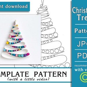Christmas Tree How to Make / Template / Pattern / Quilling / - Etsy