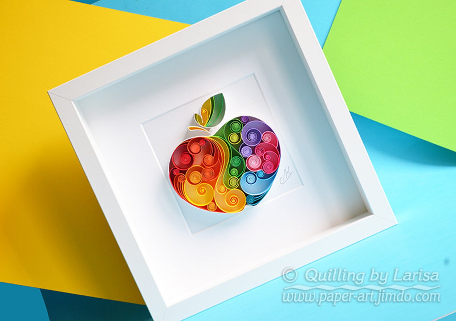Quilling Paper Wall Art Apple Quilling Art Birthday Gift - Etsy