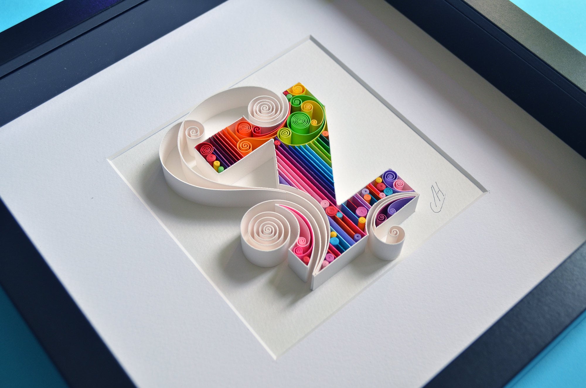 Letter Z Quilling Paper Art – Framed Monogram, Personalized Gift - Etsy